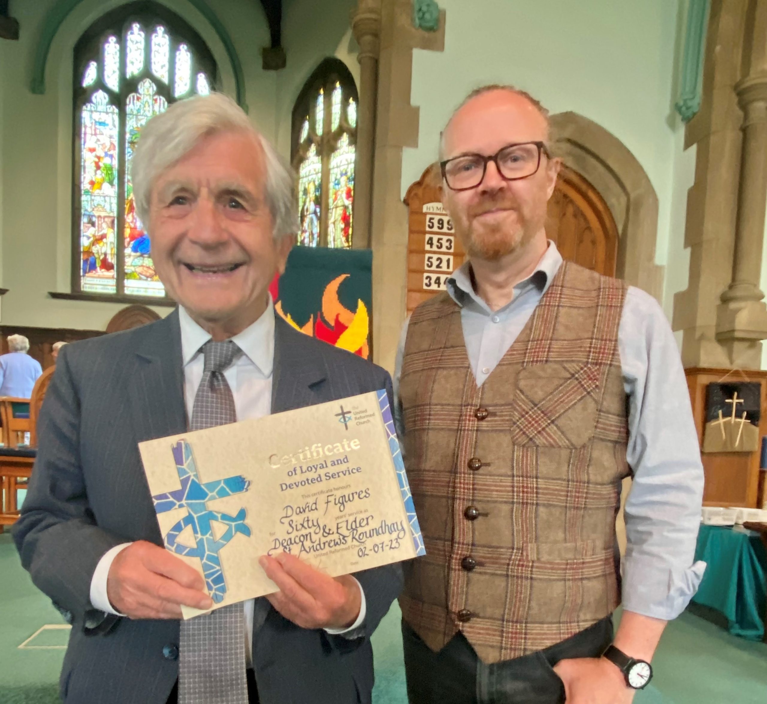 Well done and thank you David! - URC Yorkshire Synod